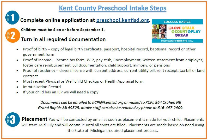 Preschool - Elementary - Kent City Community Schools